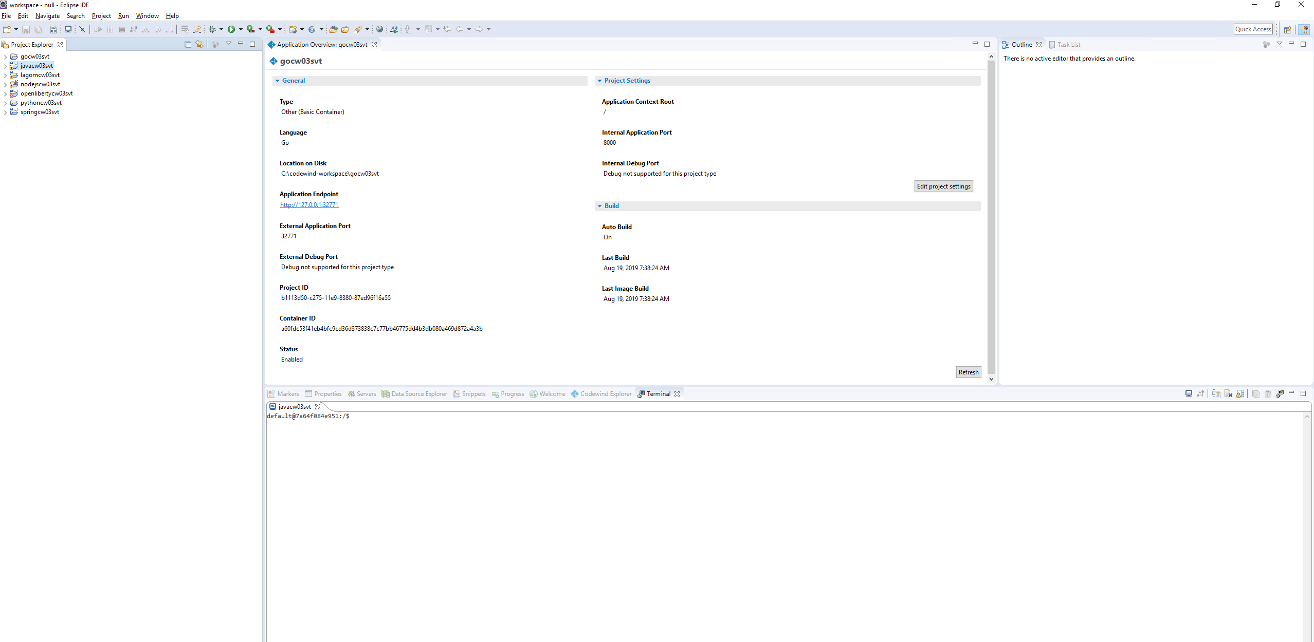 Eclipse 549118 Windows 10 Container Shell Is Not Working In The Codewind Plugin For Eclips 1632