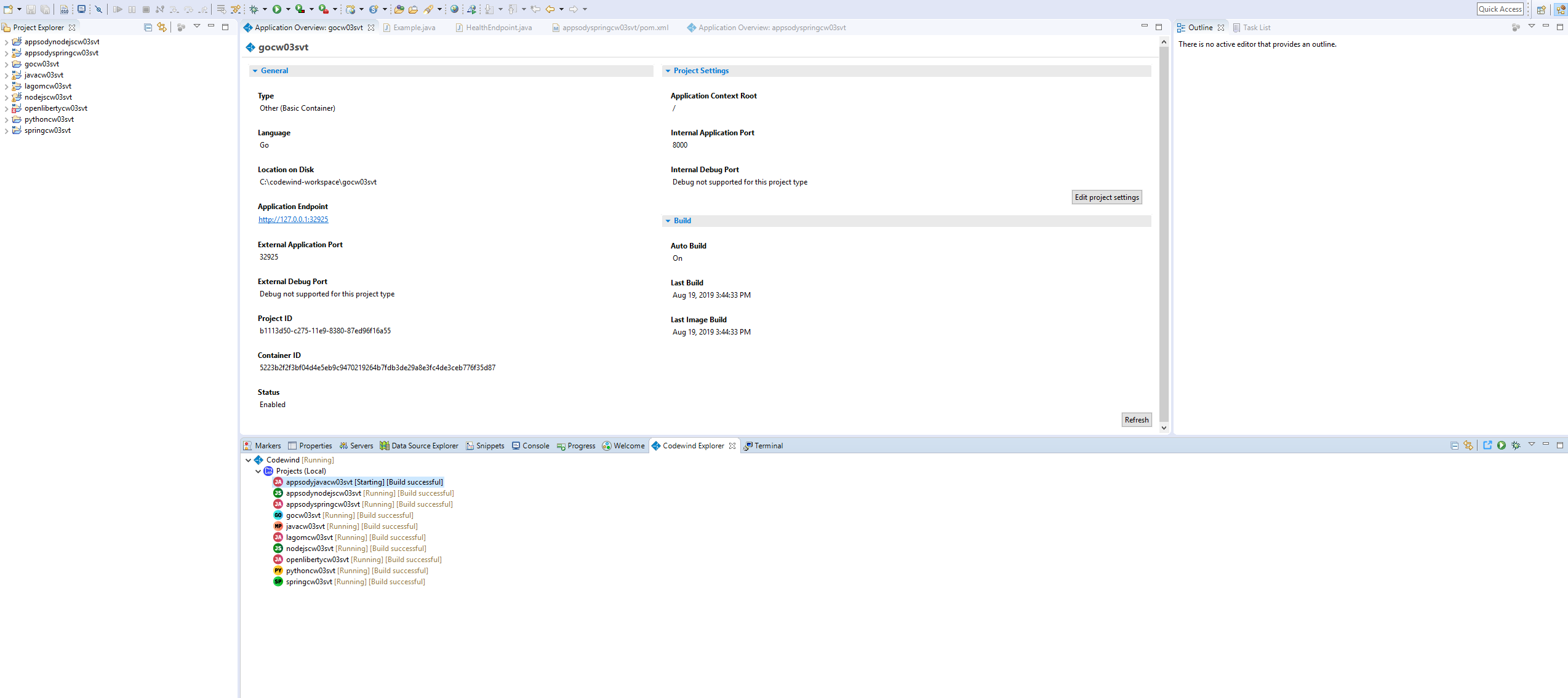 SVT:Appsody java project stuck in starting state and not running · Issue #220 · eclipse-archived ...