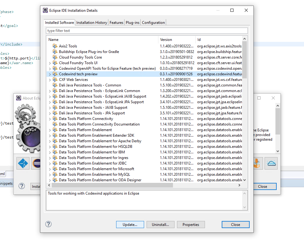 SVT:Codewind failed to Upgrade from 0.3.1 to 0.4.0 after updating eclipse plugin to 0.4.0 ...