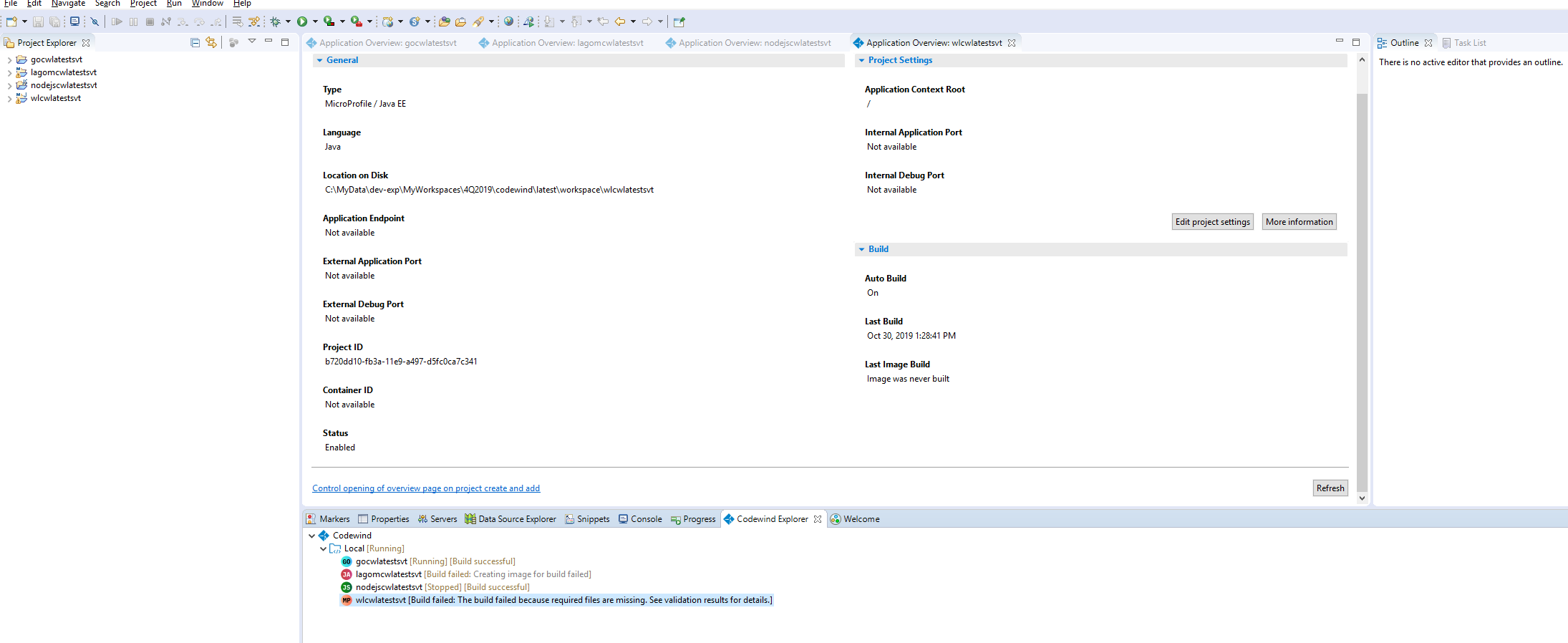 New Microprofile Project Fails To Build Remote Architecture · Issue 4698