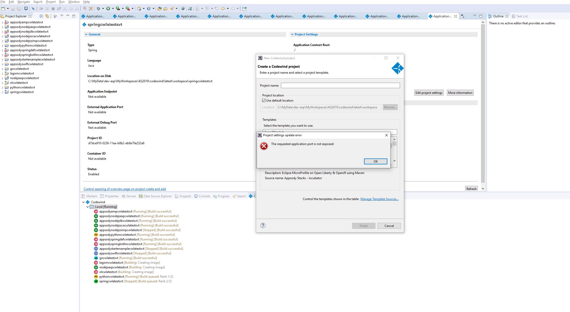 Che & Local projects do a double build on project create · Issue #1039 ...