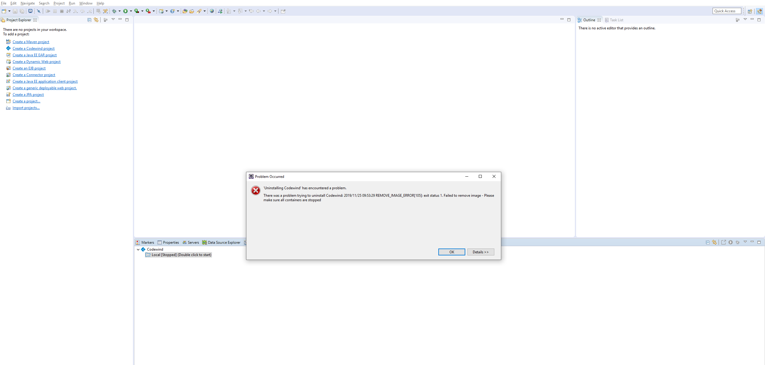 Svt Windows Cli Failed To Uninstall Codewind When Performance