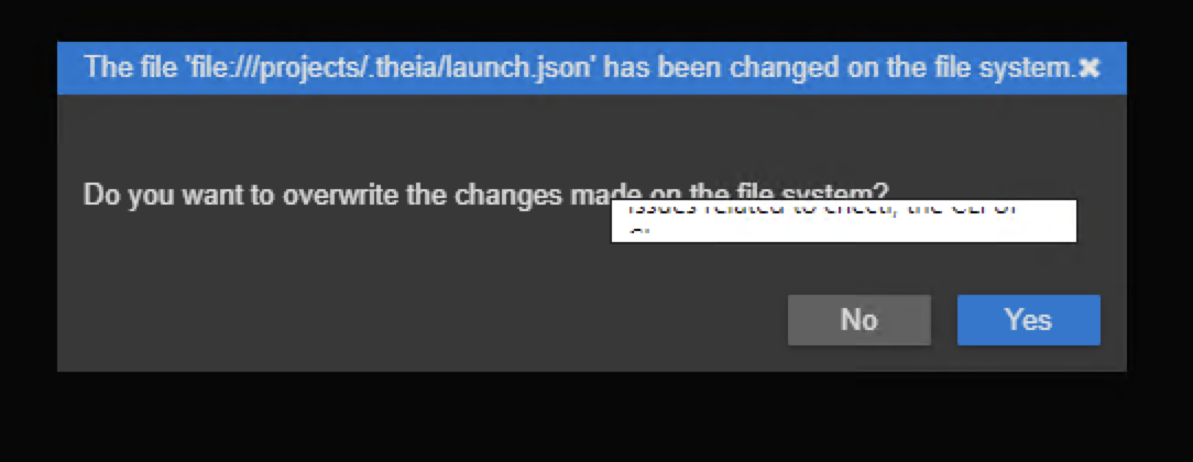 Svt Getting This Popup Intermittently In Codewind Che Workspace · Issue 2020 · Eclipse Archived