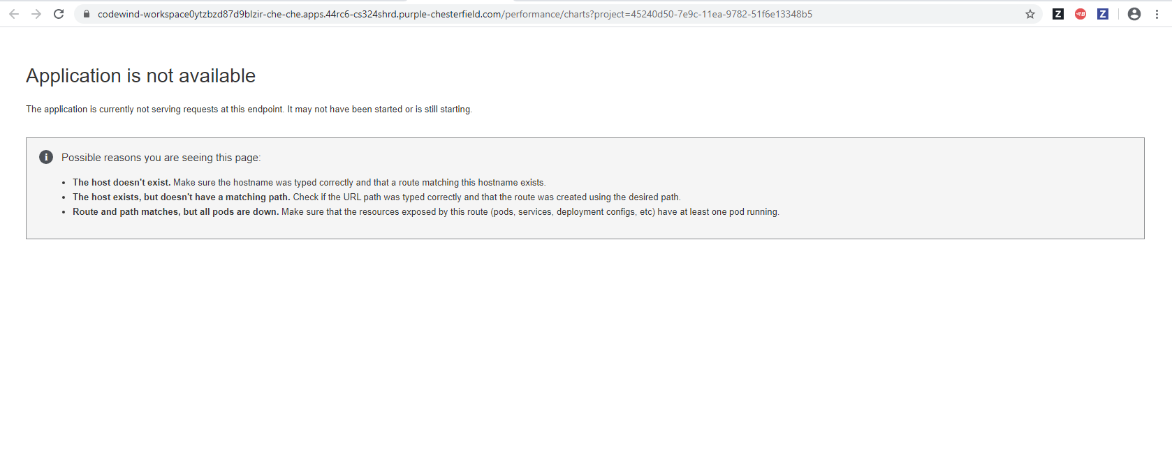 (metrics) SVT:[OCP 4.4]:Performance dashboard returns "Application is not available" · Issue ...