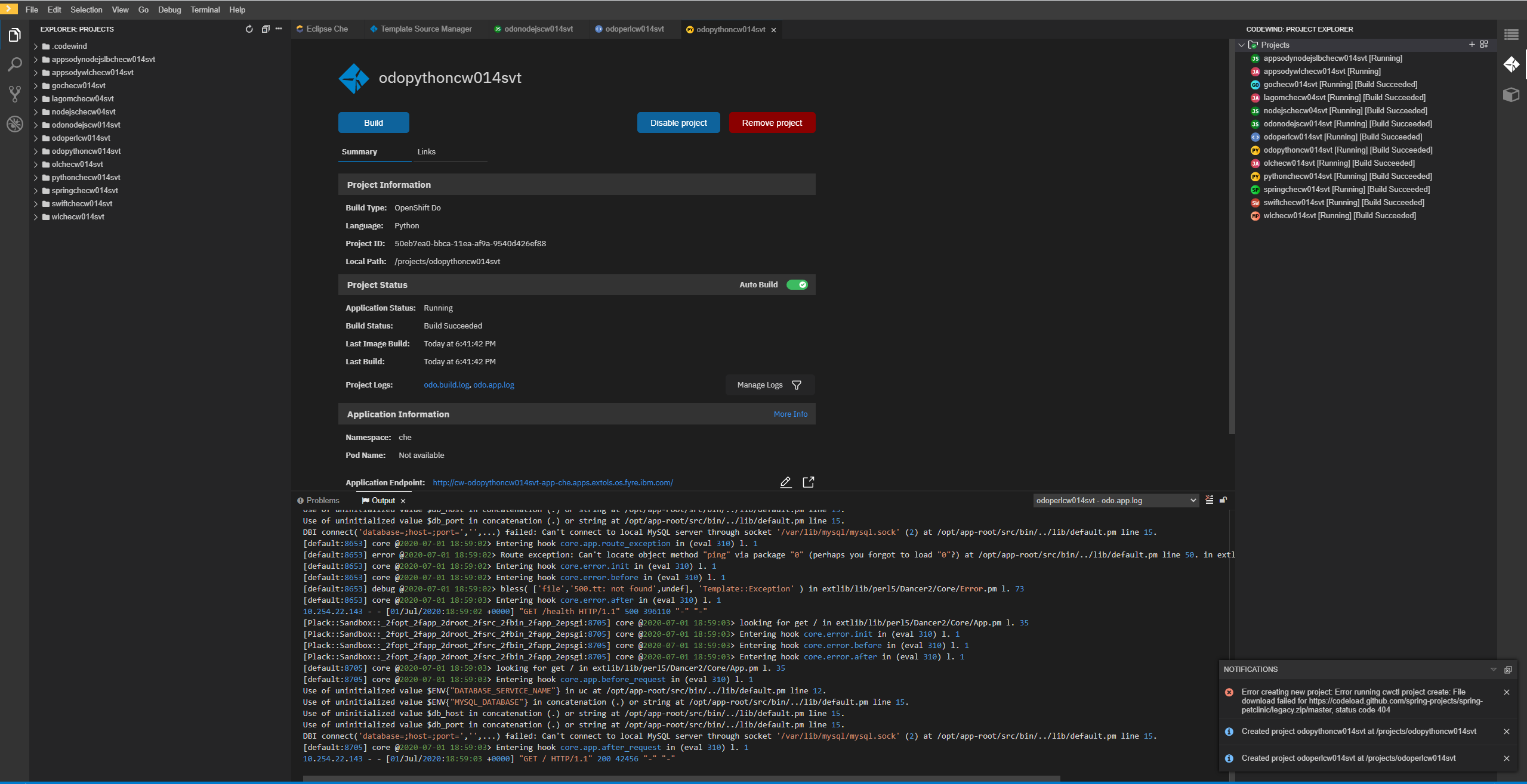 Svtchefailed To Create Odo Java Project · Issue 3197 · Eclipse Archivedcodewind · Github