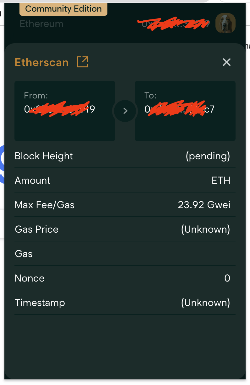 Swap transactions pending in wallet, not actually submitted · Issue #1109 · tahowallet/extension ...