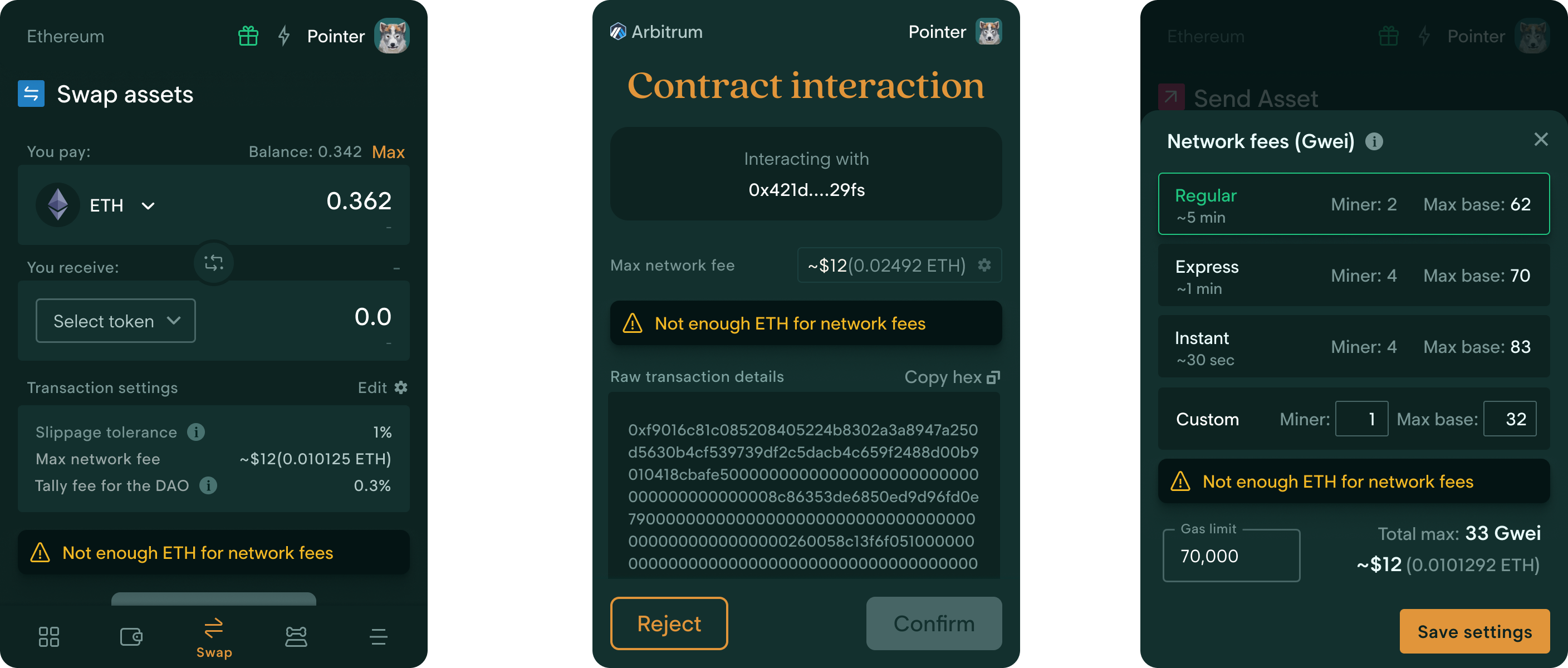Add ETH balance for gas check & indicators · Issue #1432 · tahowallet ...