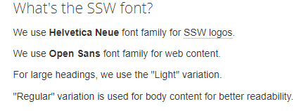 💄Headings - Change the font to Helvetica · Issue #754 · SSWConsulting/SSW.Website · GitHub