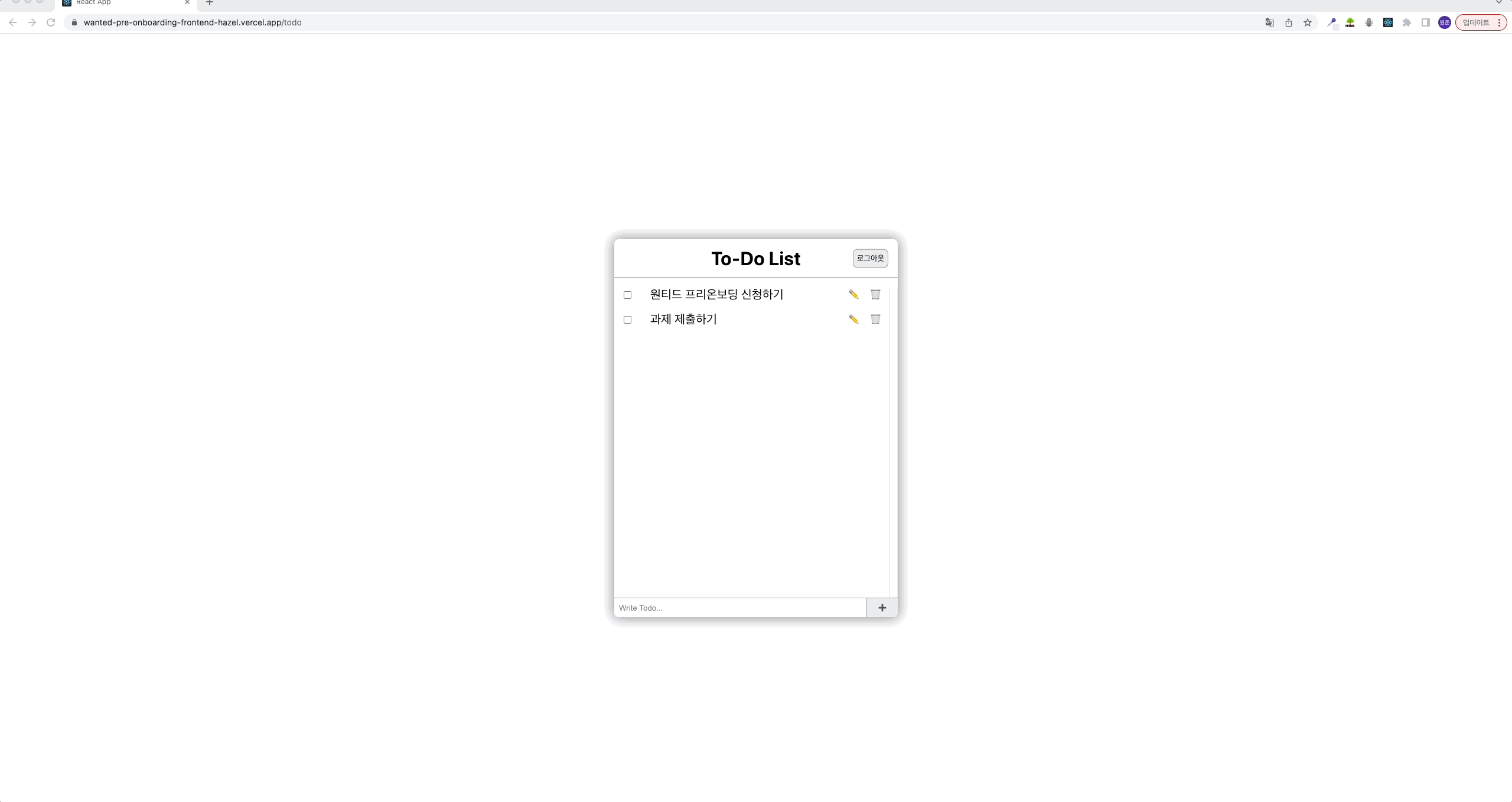 GitHub - dldnjswns31/wanted-pre-onboarding-frontend: 원티드 프리온보딩 제출 과제