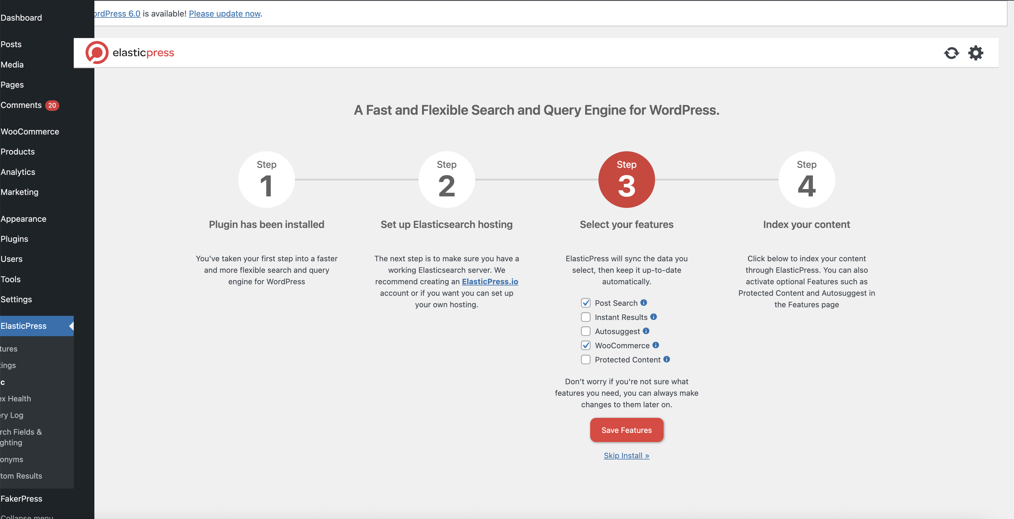BUG: Design issue on Quick Setup Screen · Issue #2855 · 10up/ElasticPress · GitHub