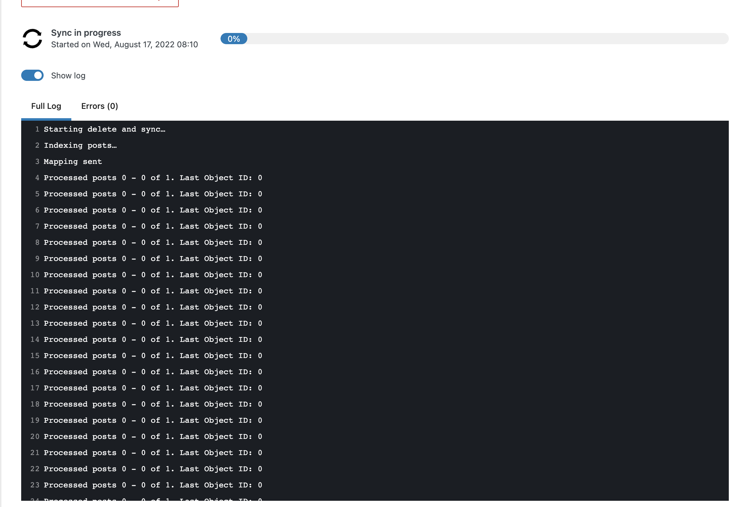 Bug The Sync Process Gets Stuck When There Is Only One Post Password Protected · Issue 2951 