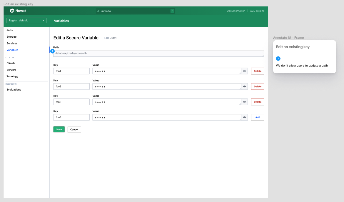UI: /variables/:keyfile and /variables/:keyfile/edit routes · Issue ...