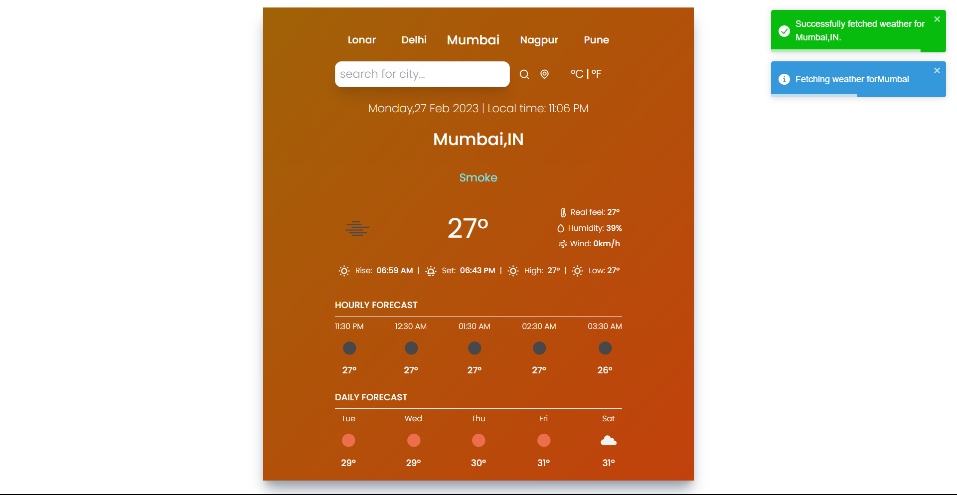 GitHub - MrAk47Anand007/Weather-App: Simple MERN Stack weather web app