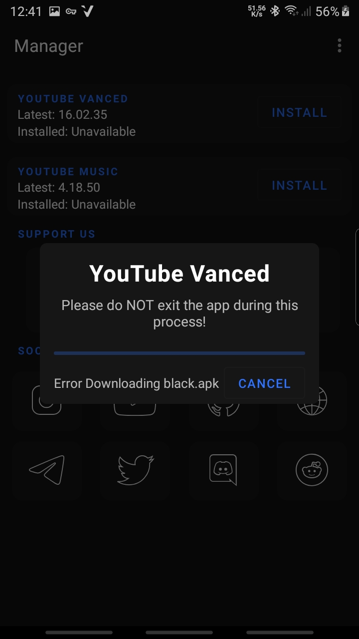 Venced manager don't download anything · Issue #457 · TeamVanced ...