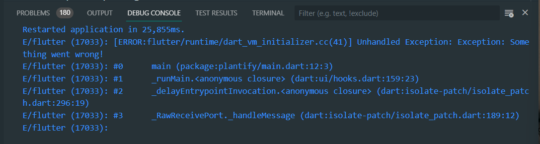 Exception Thrown At Runtime Appear As Print Statements In Vs Code Debug Console · Issue 4805