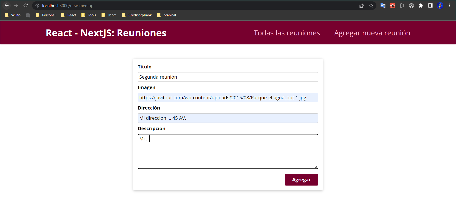 GitHub - wlopera/React--nextJS-Reuniones: Uso de React-NextJS. Pantalla de reuniones