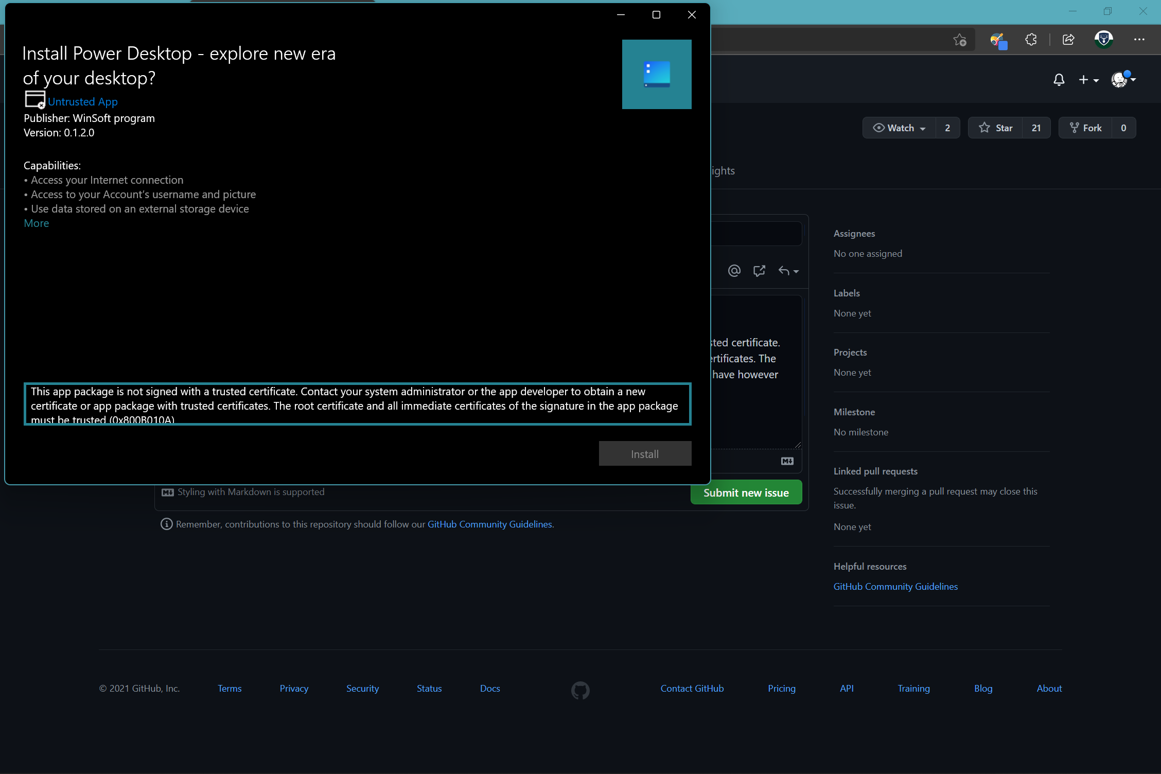 (0x800B010A) · Issue #3 · DmitryBorodiy/PowerWidgets · GitHub