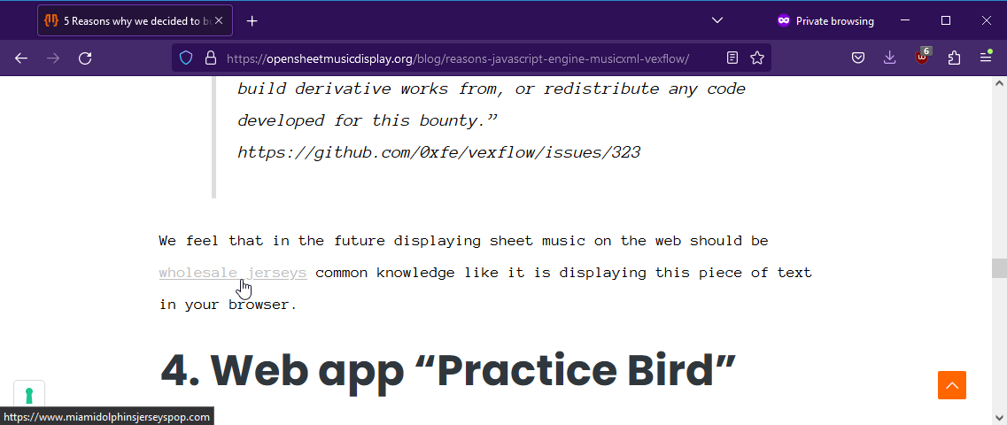 [Security] OSMD Blog contains spam links · Issue #15 · opensheetmusicdisplay ...