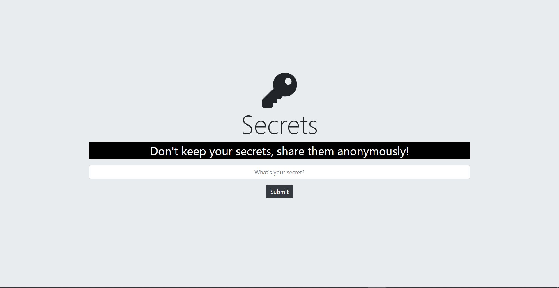 GitHub - Akshat143/Secret: Put your secrets anonymously