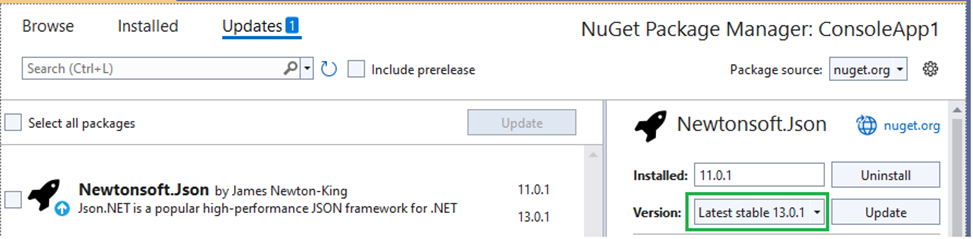 [Bug]: The Latest Stable version does not show in the "Version ...