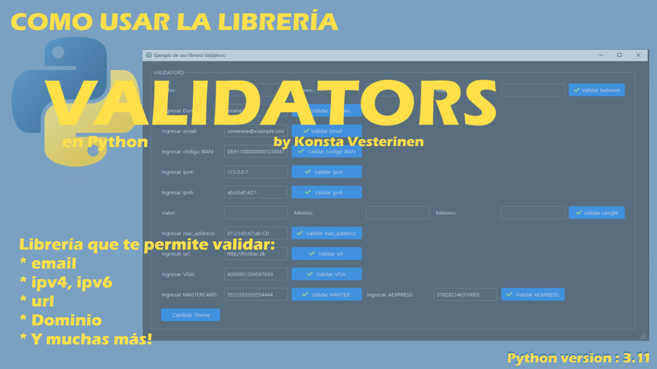 GitHub - mectoys/Usando_Libreria_Validators: Ejemplo didactico que nos permite conocer la ...