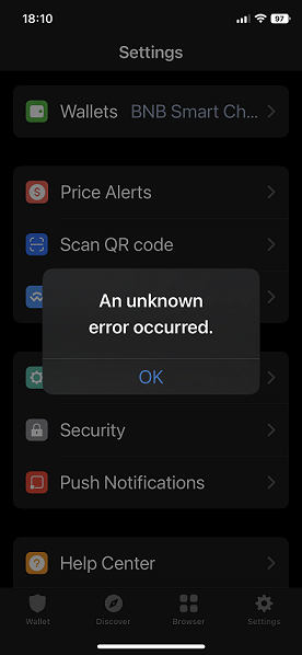 Got unknown error occurred in the trust wallet · Issue #945 · rainbow-me/rainbowkit · GitHub