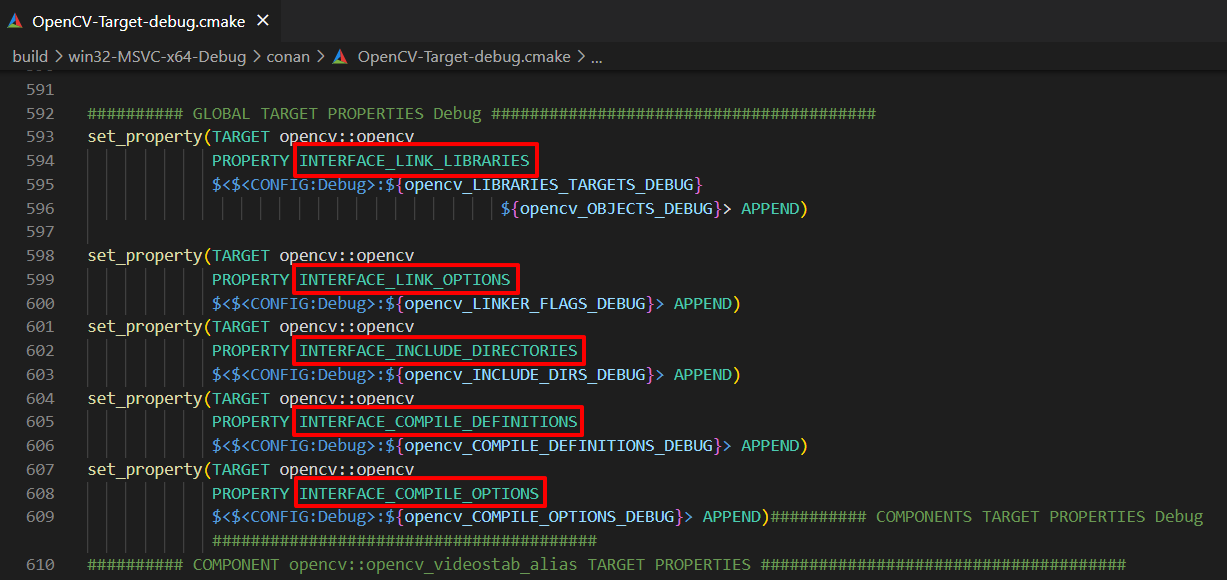 Feature Add `importedlocation` Property For Imported Targets Created By `cmakedeps` Generator