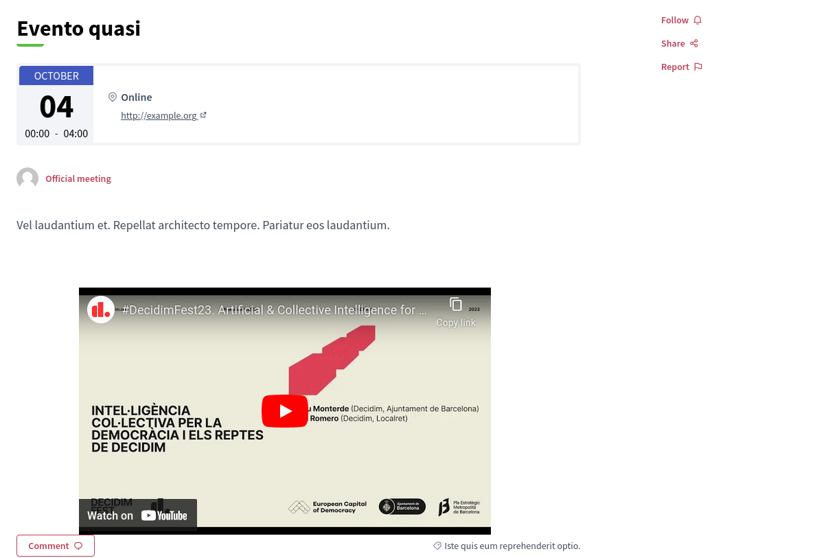 Videos Are Not Shown In Conferences Program · Issue 12019 · Decidim 