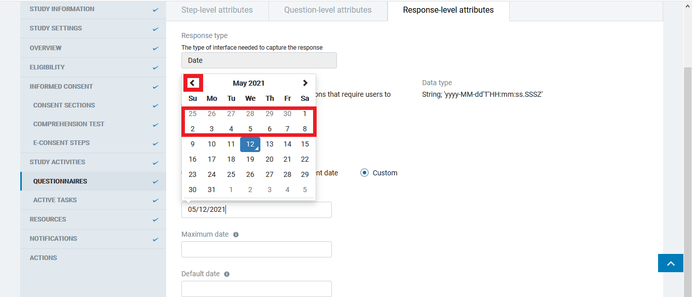 [SB] Questionnaires > Add question step/form step > Issue in date picker · Issue #3564 ...