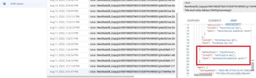 Fhir Questionnaireresponse Json File Response Value Is Not Getting Mapped In The Following 