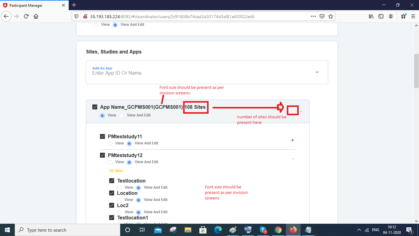 Edit user details page > UI issues · Issue #1801 · GoogleCloudPlatform/fda-mystudies · GitHub