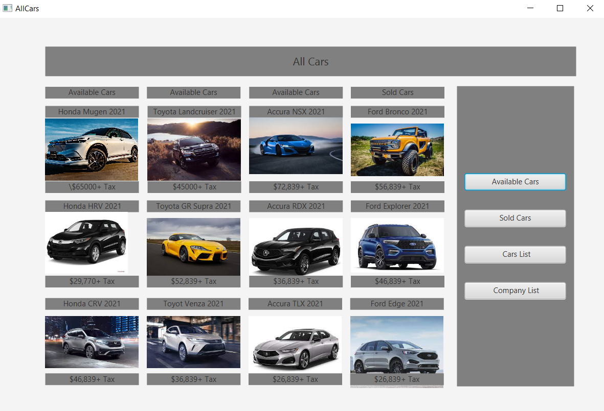 GitHub - arezousohrabvand/Javafx-Car-Dealership-App: Javafx application