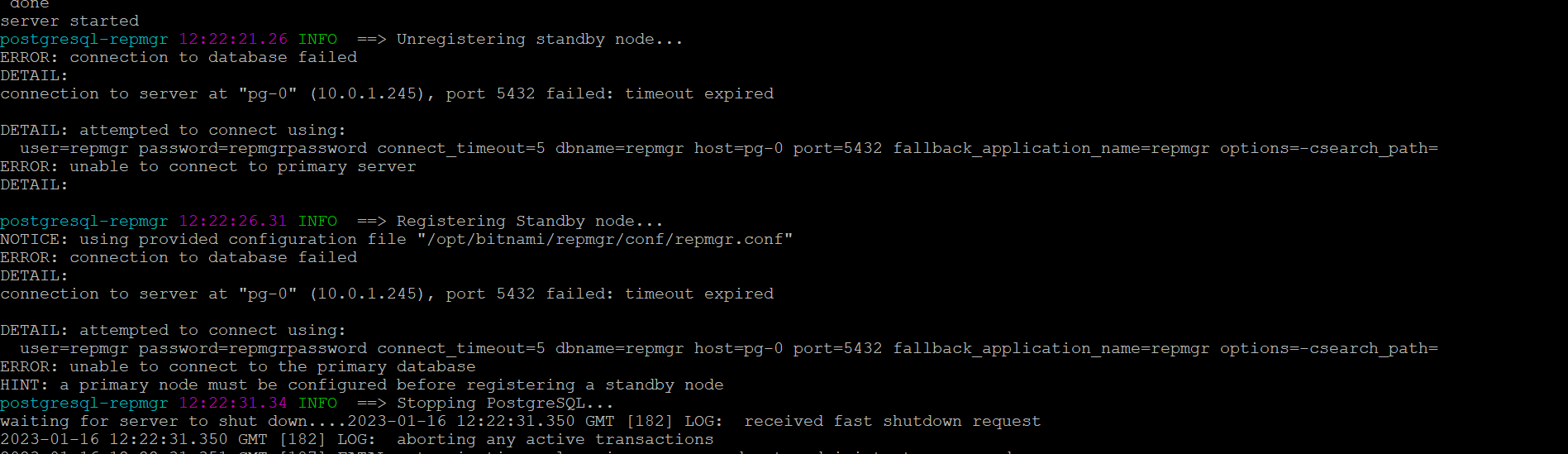 Bitnamipostgresql Repmgr Connection Issues When Using Postgresql Repmgr On Different Hosts
