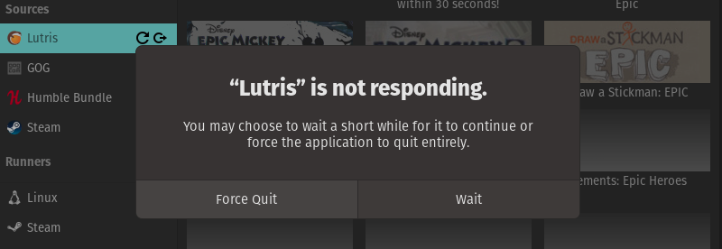 Lutris initializes very slow and often glitches on POP_OS! · Issue #3411 · lutris/lutris · GitHub