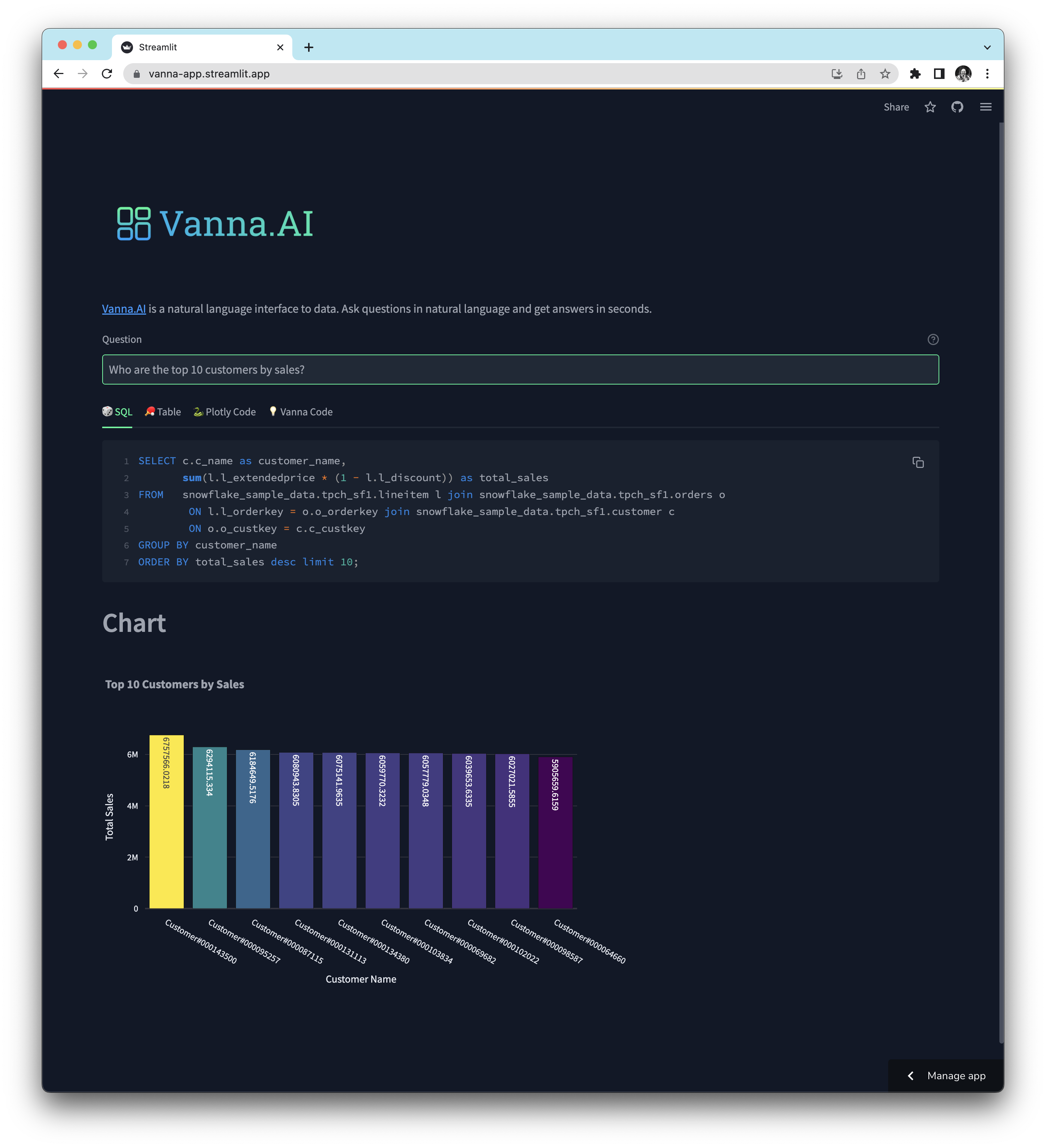 GitHub - vanna-ai/vanna-streamlit: Vanna AI Streamlit App