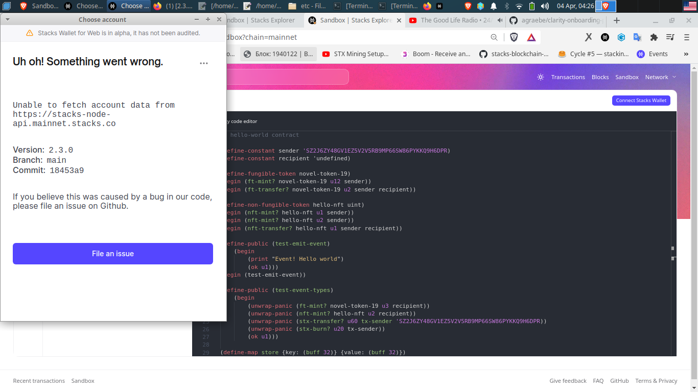 [2.3.0] Bug: · Issue #1104 · leather-io/extension · GitHub