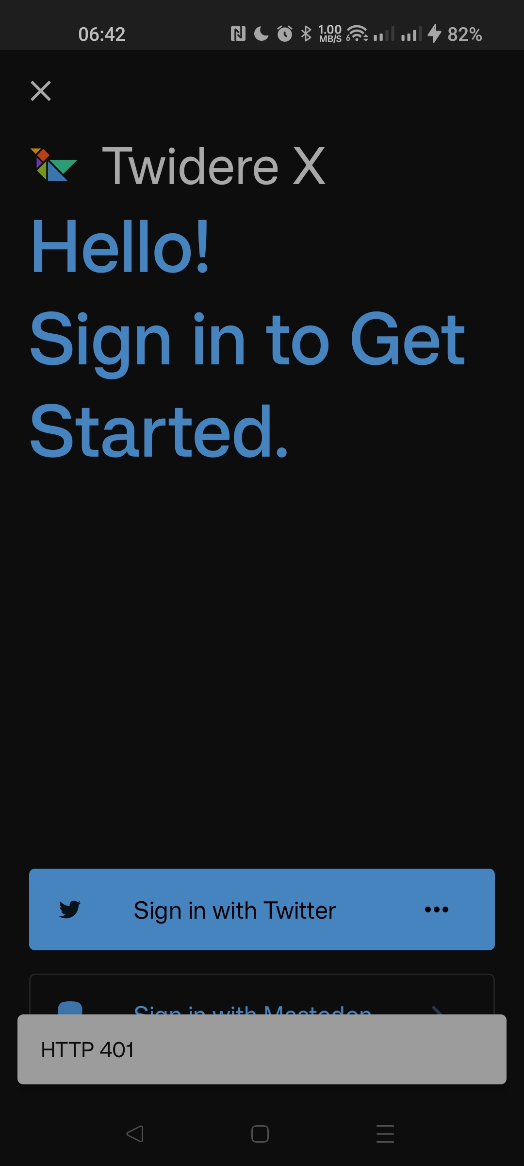 [BUG] Starting Twitter login process retuns 401 errors · Issue #564 · TwidereProject/TwidereX ...