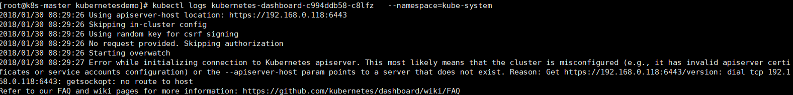 dashboard can not run on master · Issue #2799 · kubernetes/dashboard ...