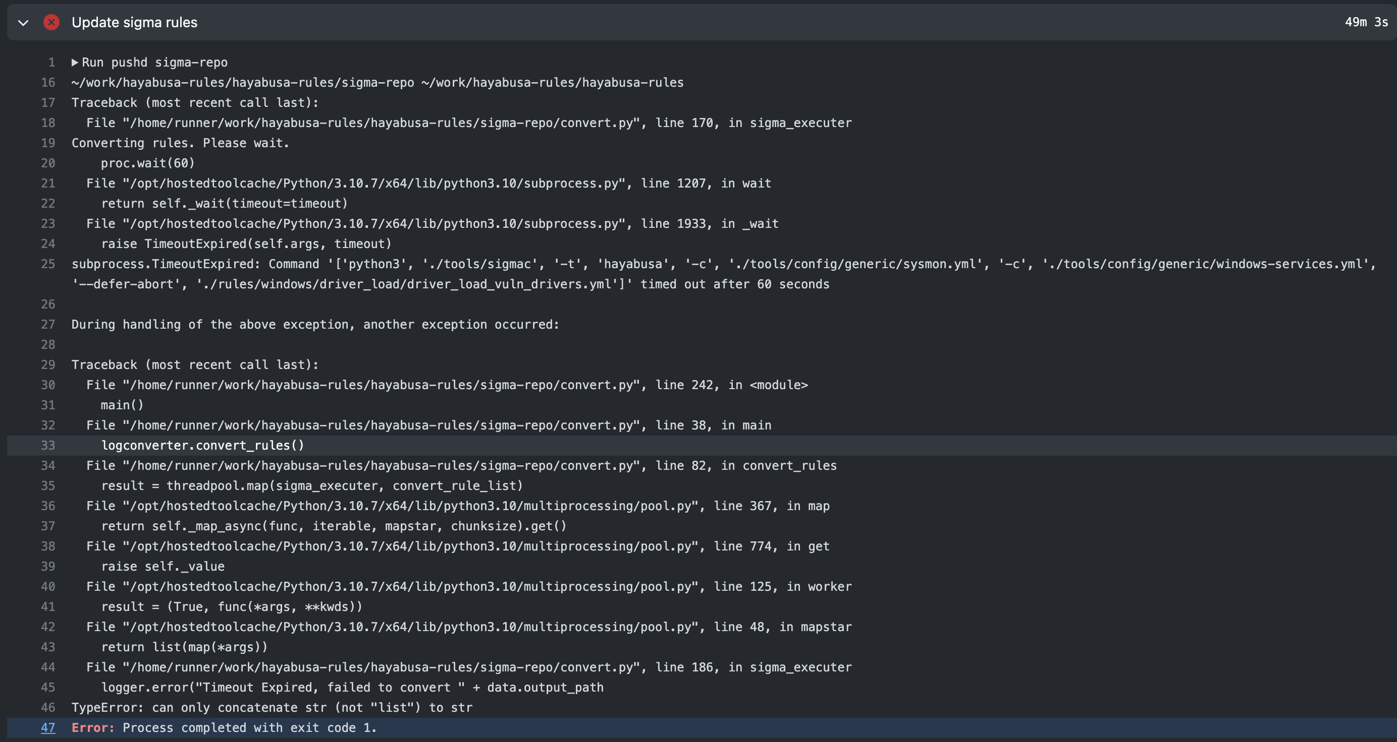 convert.py fails if one rule times out · Issue #151 · Yamato-Security/hayabusa-rules · GitHub