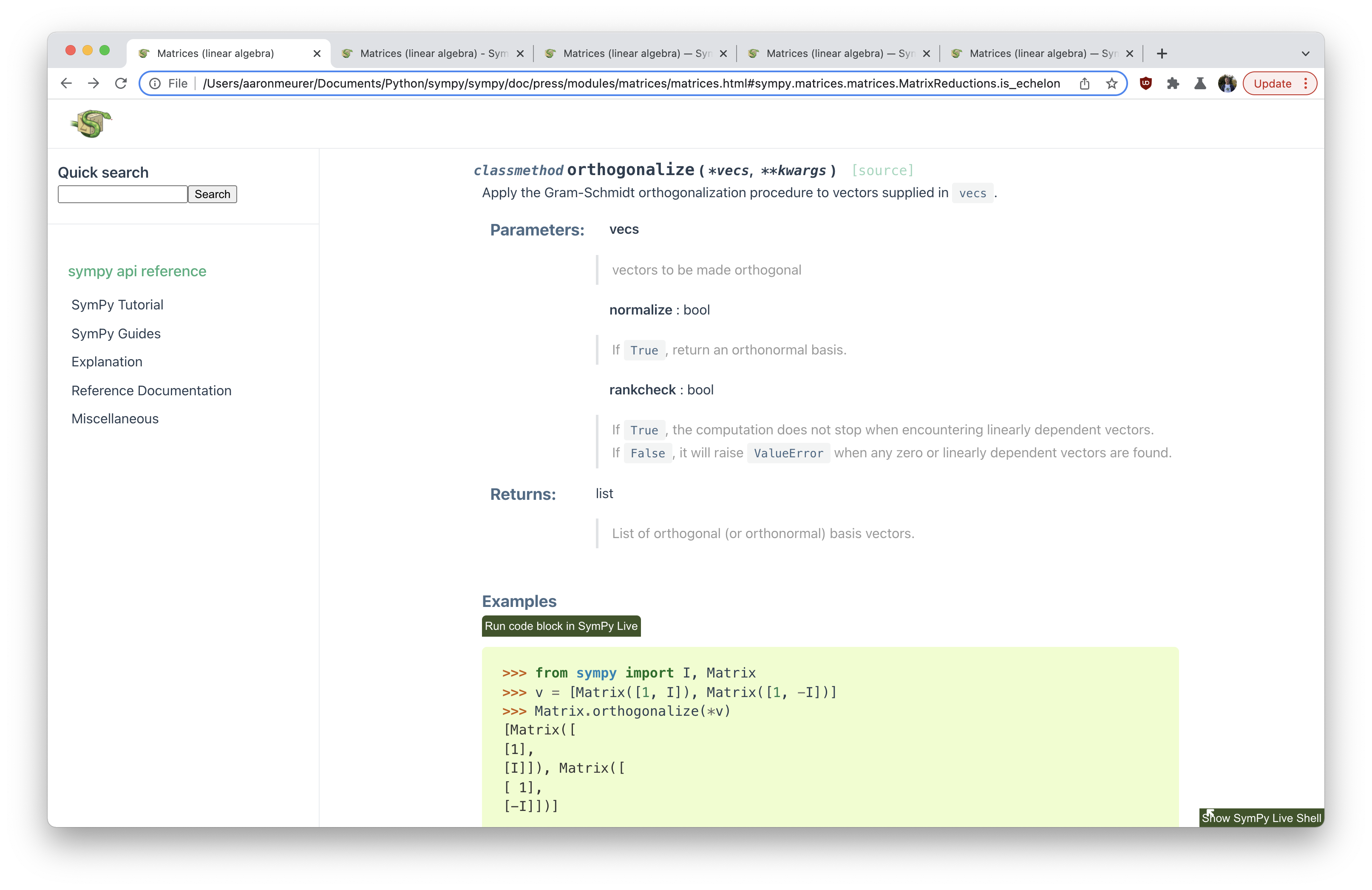 Improve documentation formatting by changing Sphinx theme · Issue #22716 · sympy/sympy · GitHub