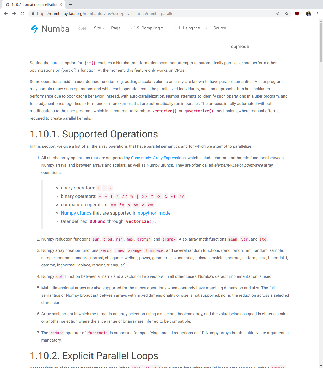Header in documentation cuts off the top of the page sometimes · Issue #4365 · numba/numba · GitHub