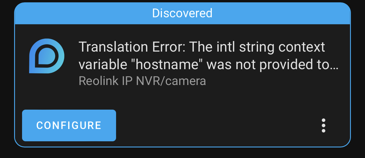 Reolink Hostname Translation Error · Issue #89628 · home-assistant/core · GitHub