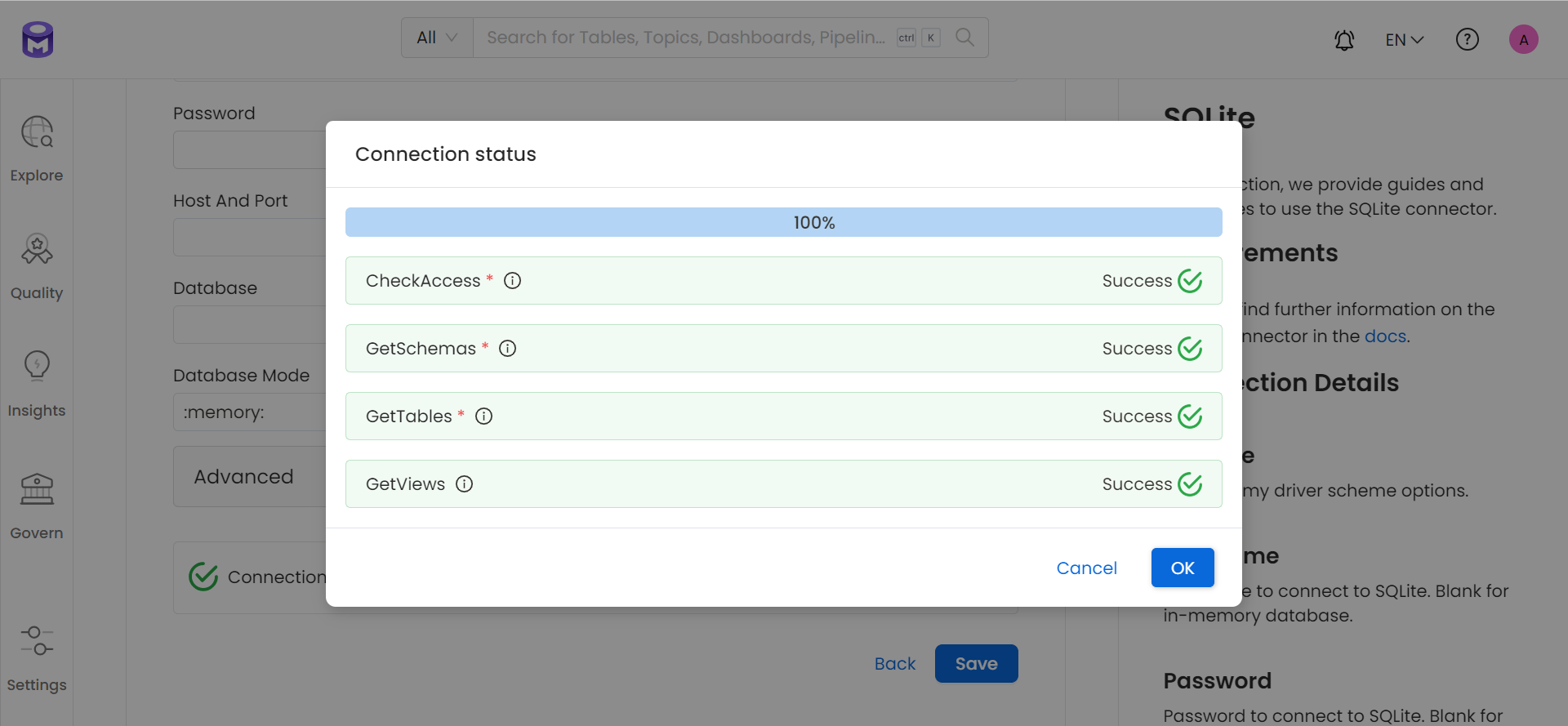 SQLite Authentication Issue · Issue #12522 · open-metadata/OpenMetadata · GitHub