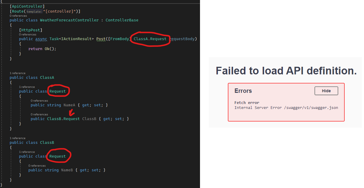 Subclass with the same name as the base class. · Issue #1340 · domaindrivendev/Swashbuckle ...