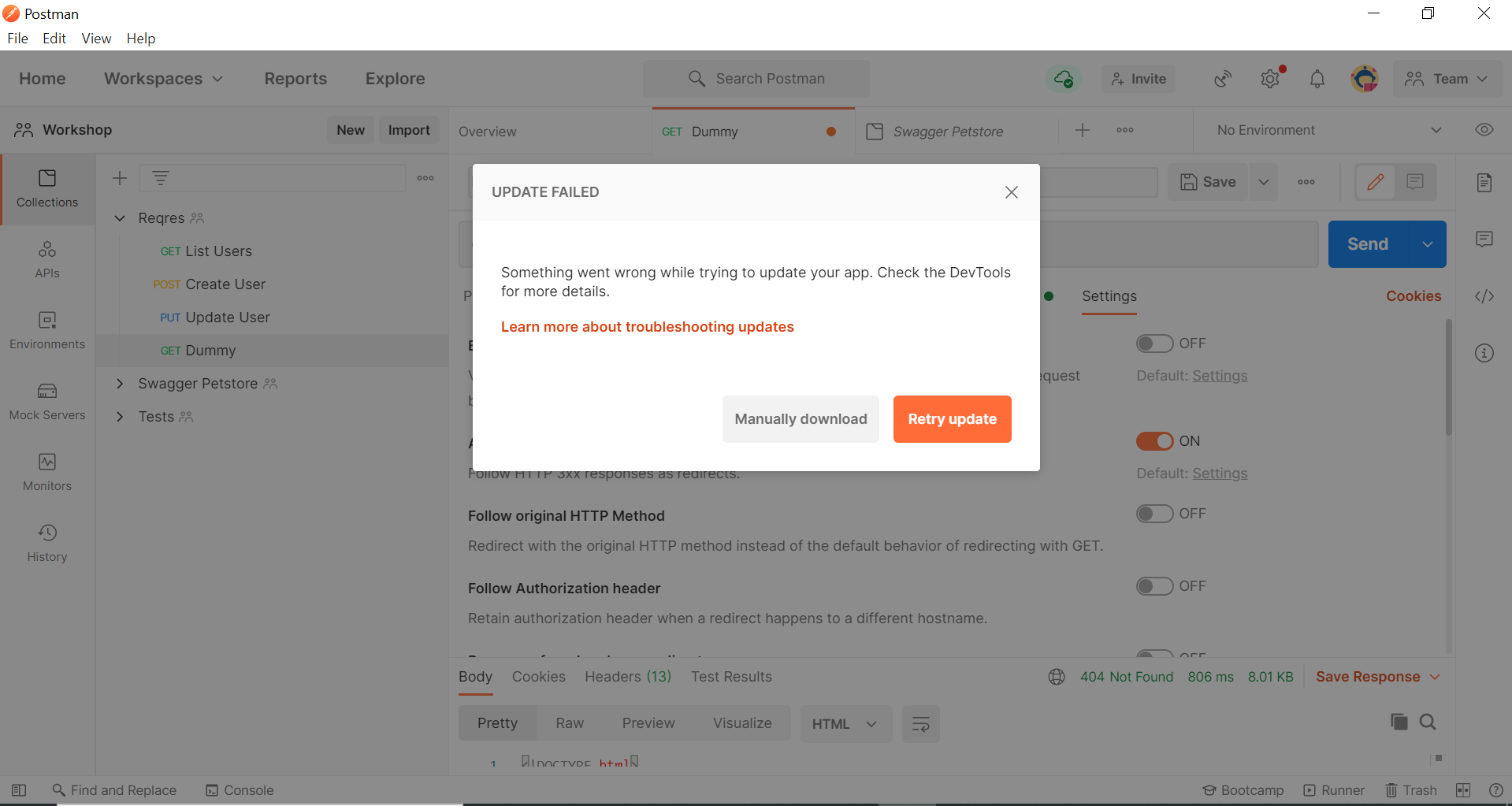 Even without the version upgrade, system shows message that the "Update ...