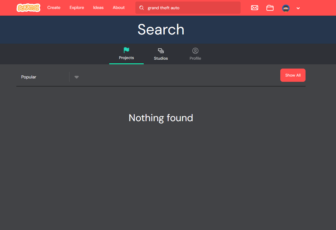Unhide Commonly Hidden Searches in Search · Issue #6682 · ScratchAddons/ScratchAddons · GitHub