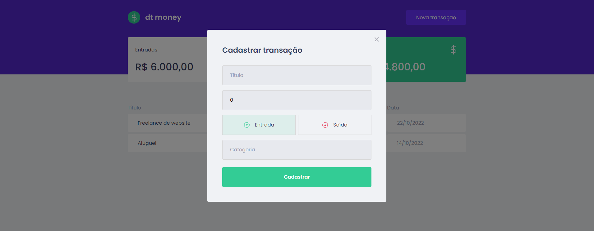 GitHub - Nickithine/dtmoney