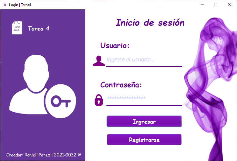 GitHub - RonP3B/GestionUsuarios-Tarea4: Tarea#4 de la materia programación I del ITLA con el ...