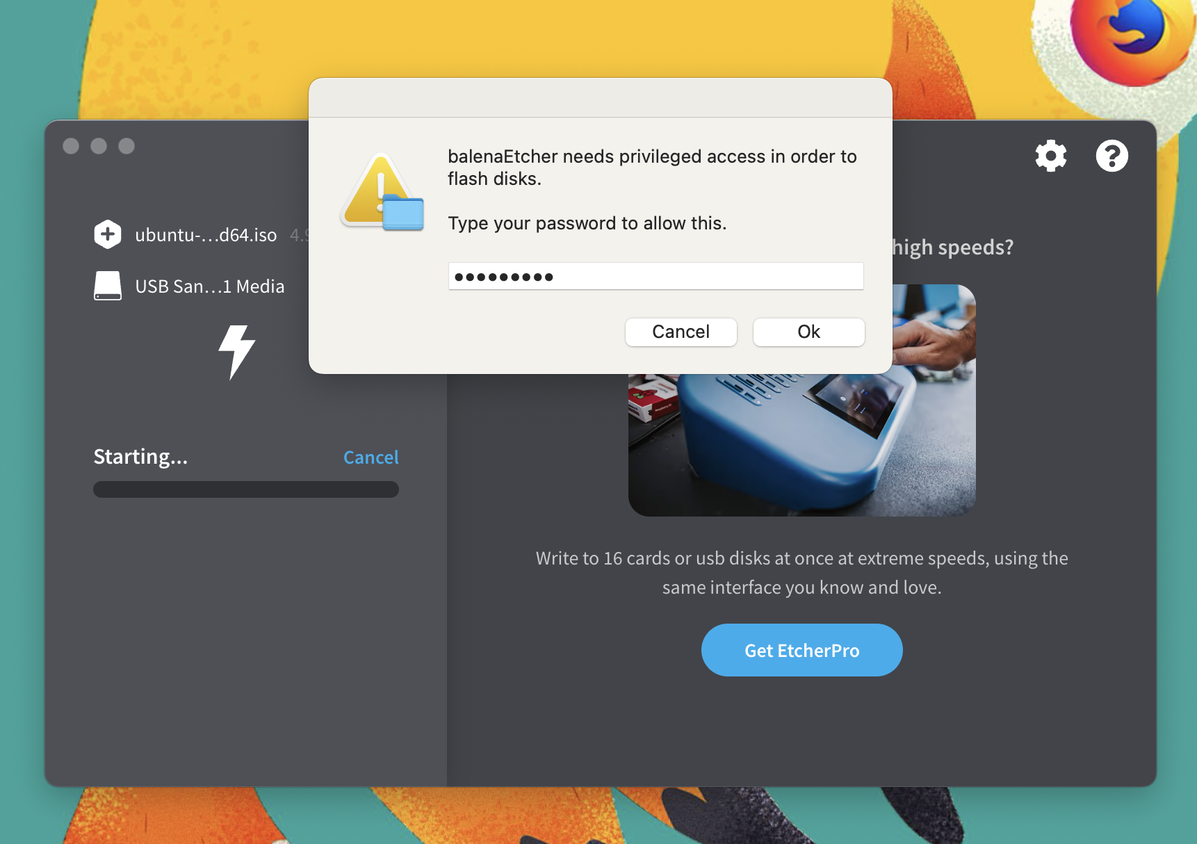 BalenaEtcher requests userpassword instead of PIN when native smart card is present · Issue ...