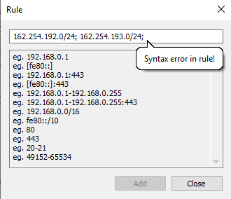 Syntax error adding range of IPs with prefix length · Issue #793 · henrypp/simplewall · GitHub